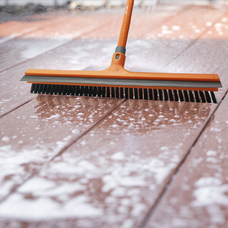 BALAI RACLETTE 2 EN 1 + MANCHE TELESCOPIQUE